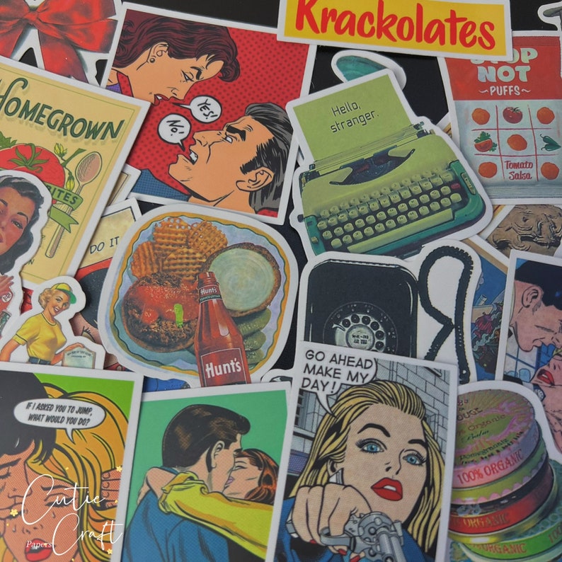 POP CULTURE Stickers 50pc Pop Art Stickers Vintage Poster - Etsy