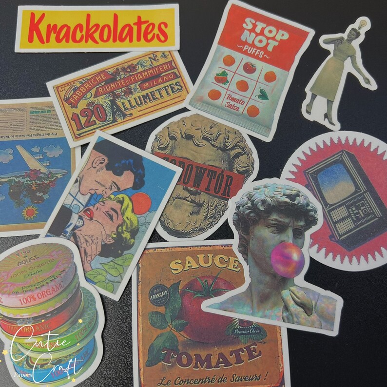 POP CULTURE Stickers 50pc Pop Art Stickers Vintage Poster - Etsy
