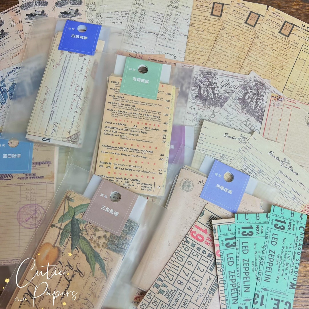 30pc Scrapbooking Paper Kit, Junk Journal Kit, Vellum Papers for ...