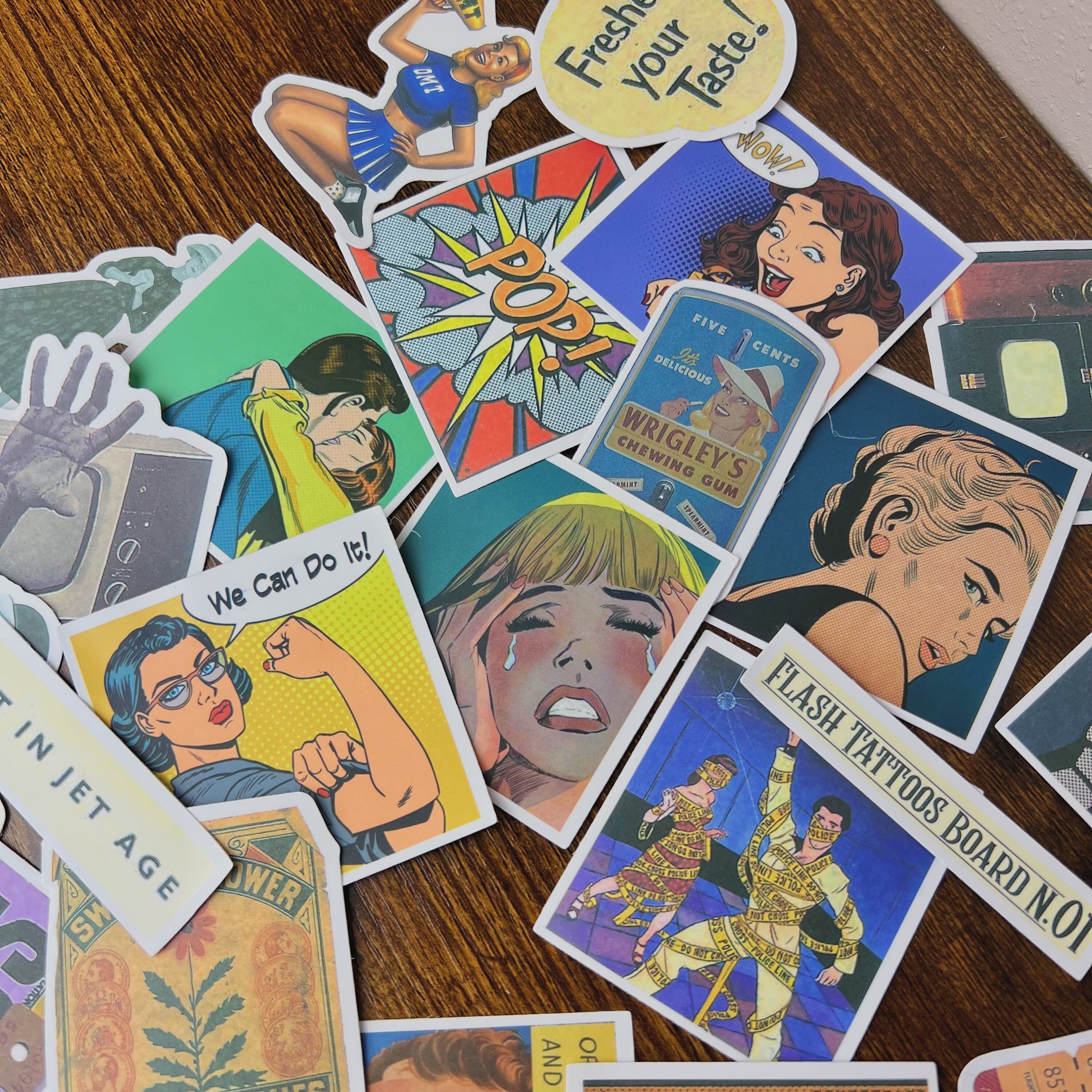 POP CULTURE Stickers Vintage Poster Scrapbook Sticker Andy - Etsy