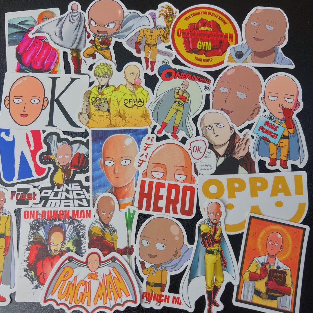 One Punch Man Stickers, 50 Assorted Waterproof Anime Vinyl Stickers for ...