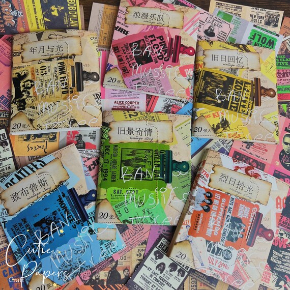 RETRO SCRAPBOOK PAPERS 60s Band Junk Journal Papers Beatles | Etsy