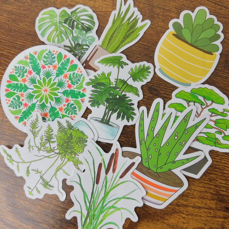 BOTANICAL VINYL STICKERS Green Botanical Stickers Laptop - Etsy