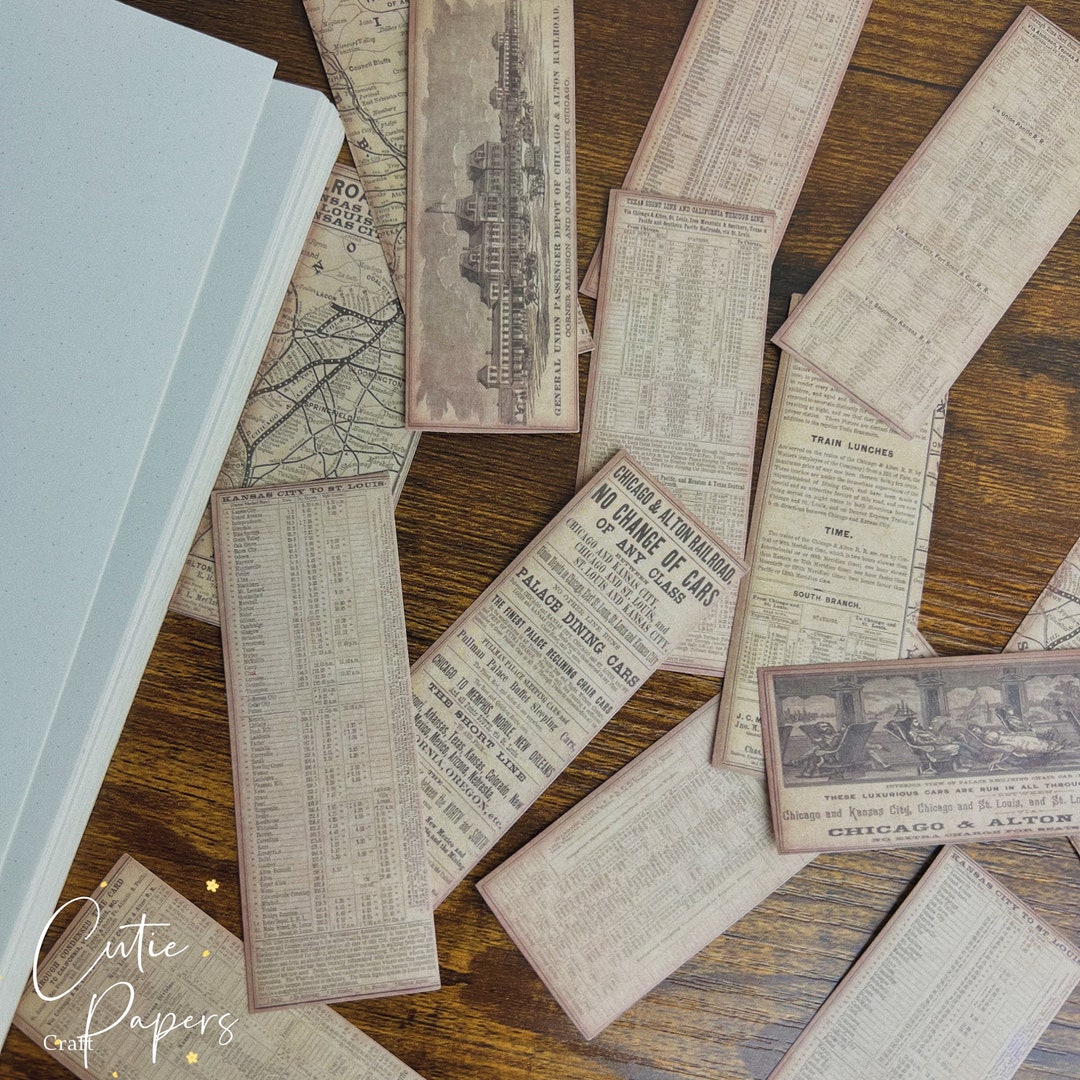 15pc Vintage 1800s-1900s Material Stickers, Antique Scrapbook Stickers ...