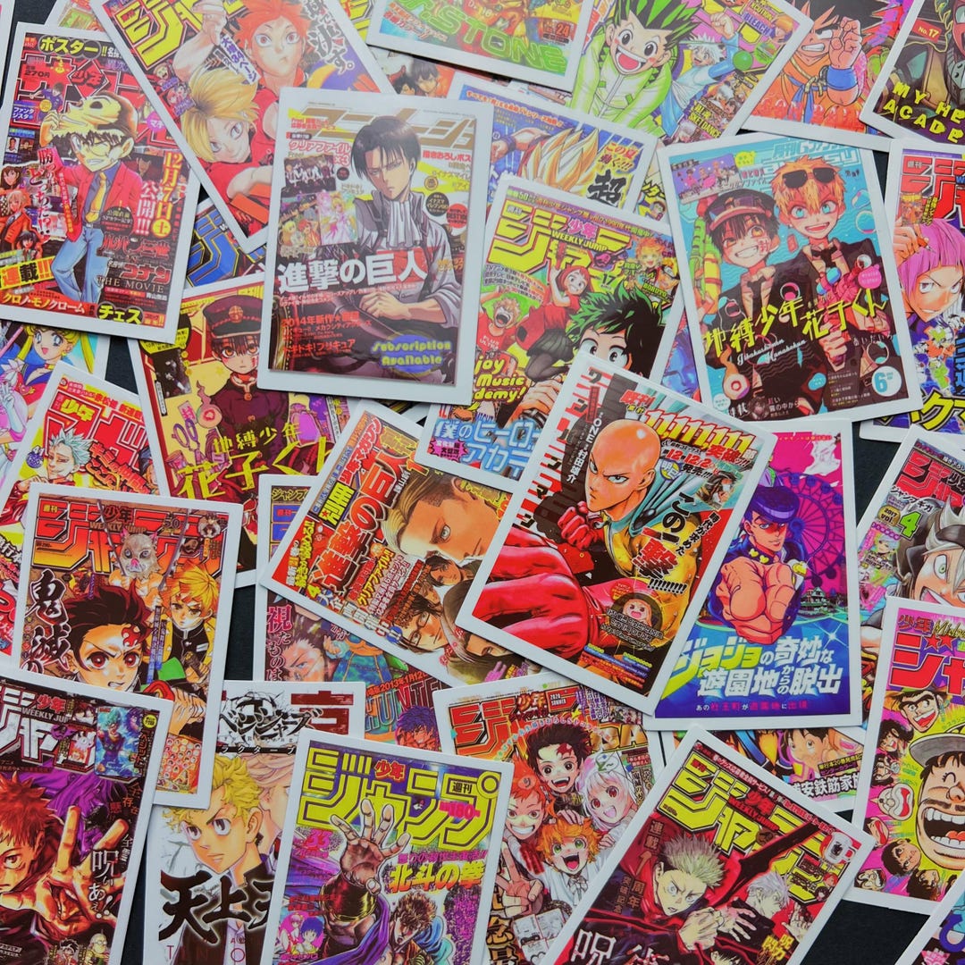 Anime Magazine Style Stickers, 100 Assorted Japanese Anime Magazine ...