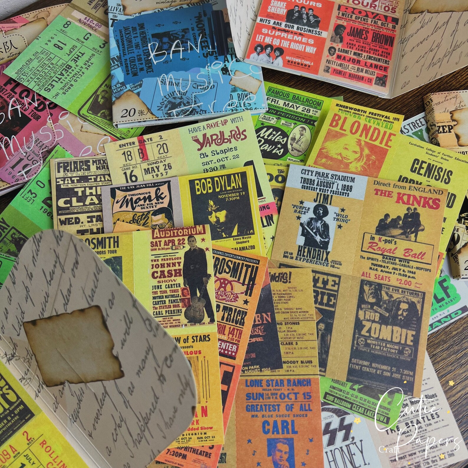 RETRO SCRAPBOOK PAPERS 60s Band Junk Journal Papers Beatles - Etsy