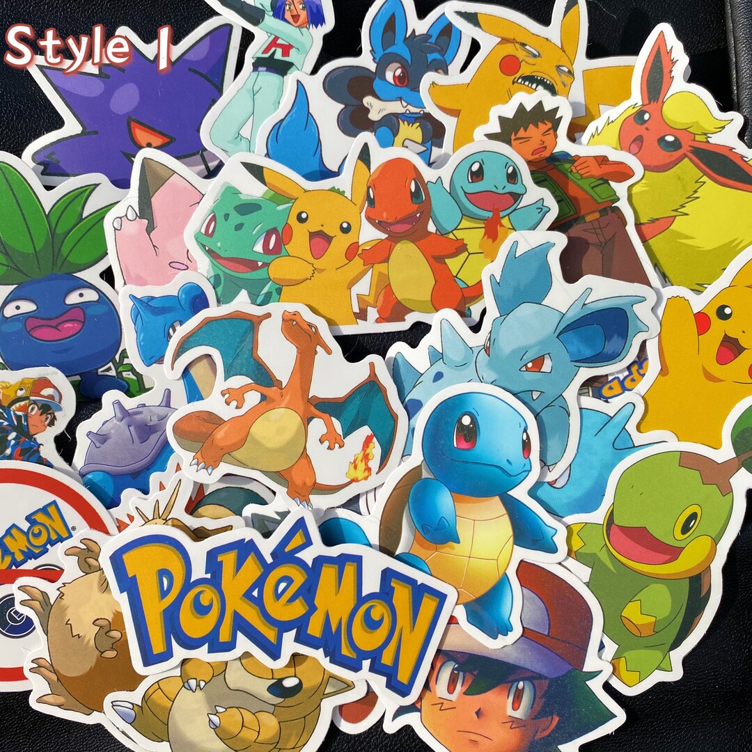 Pokemon Stickers, 25/50 Assorted Pokemon Stickers, Cute Stickers ...