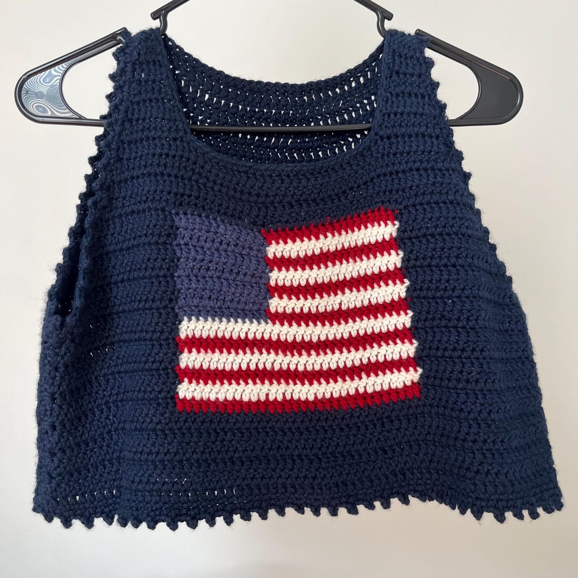 Crochet American Flag Crop Top | XS/S - Etsy