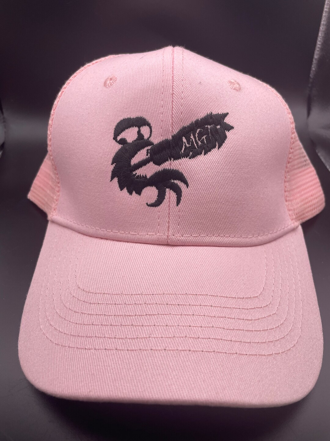 Shrimp With Chainsaw Pink Mesh Hat by Michael Guy Tomassoni - Etsy