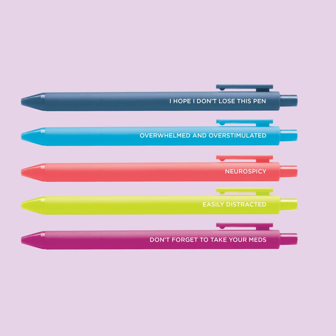 Neurospicy Jotter Gel Pen Set, ADHD Pen Set, Pens for ADHD, Gift for ...