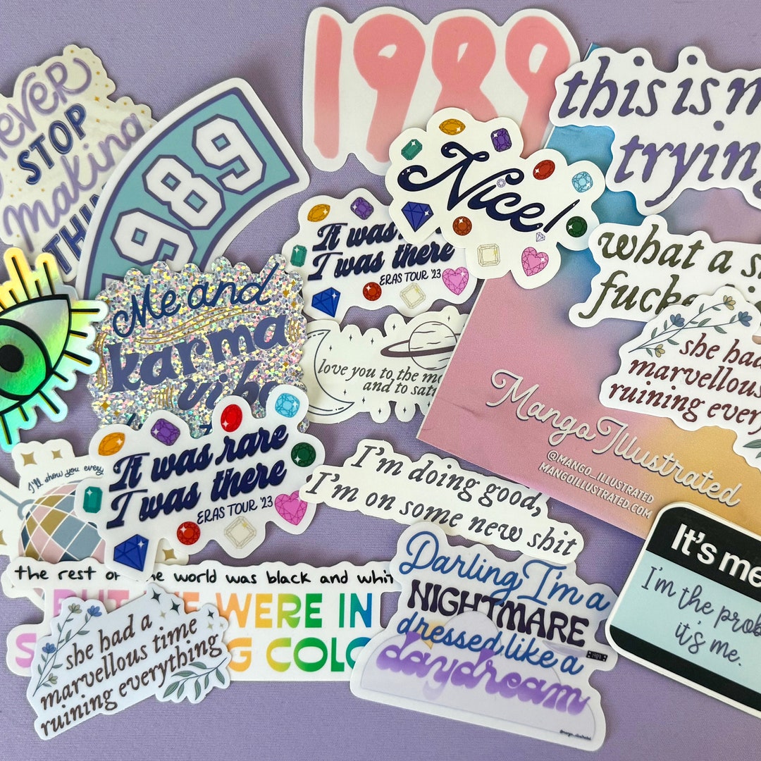 Tay Sticker Surprise Pack, Tay Stickers, Taylor Stickers, Sticker Bag ...