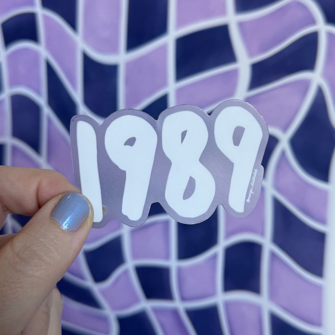 CLEAR 1989 Sticker White Swiftie Sticker Taylor Swift 1989 - Etsy