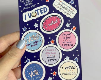 I Vote Sticker - Etsy