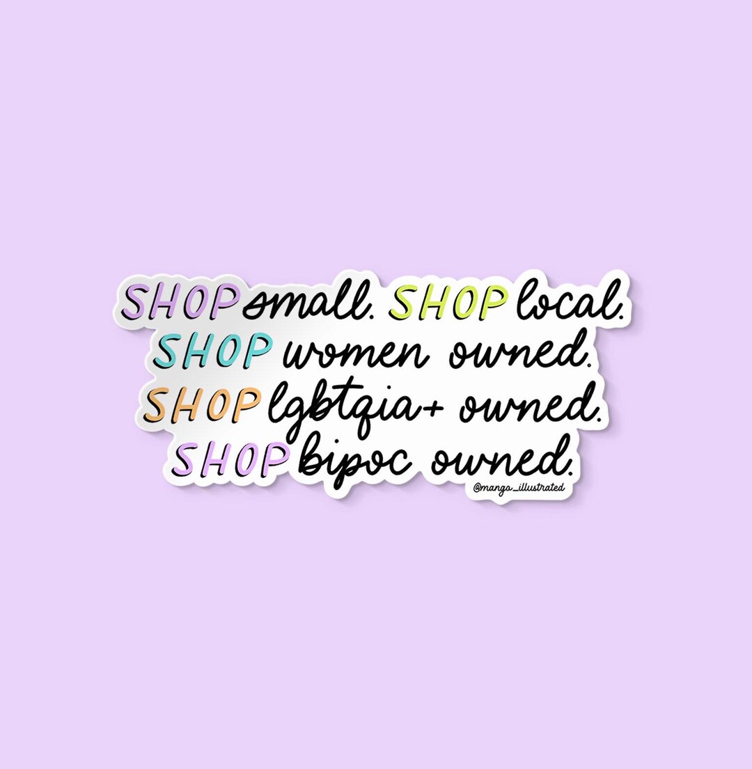 Shop Small Sticker, Shop Small Sticker, Shop Local Sticker, Small ...
