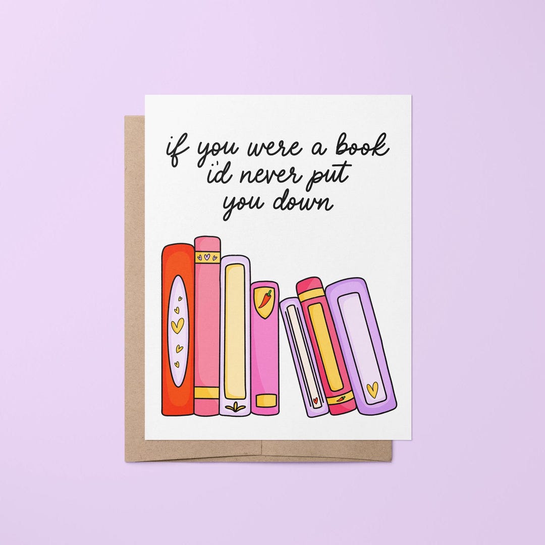 If You Were a Book Valentine's Day Card, Bookish Card, Bookish ...