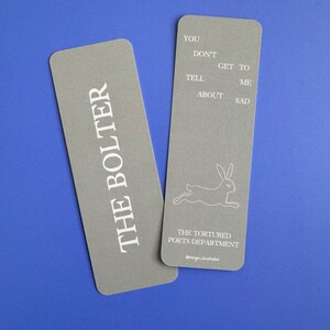 The Bolter Bookmark, Tortured Poets Bookmark, TTPD Bookmark, Gift for ...