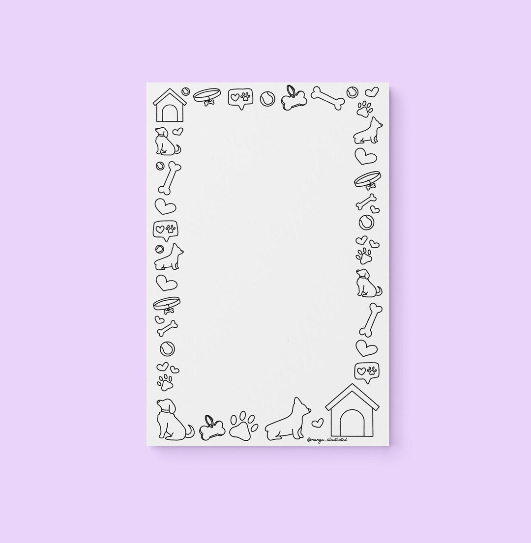 Dog Doodles Color-in Notepad, Coloring Notepad, Dog Notepad, Gift for ...