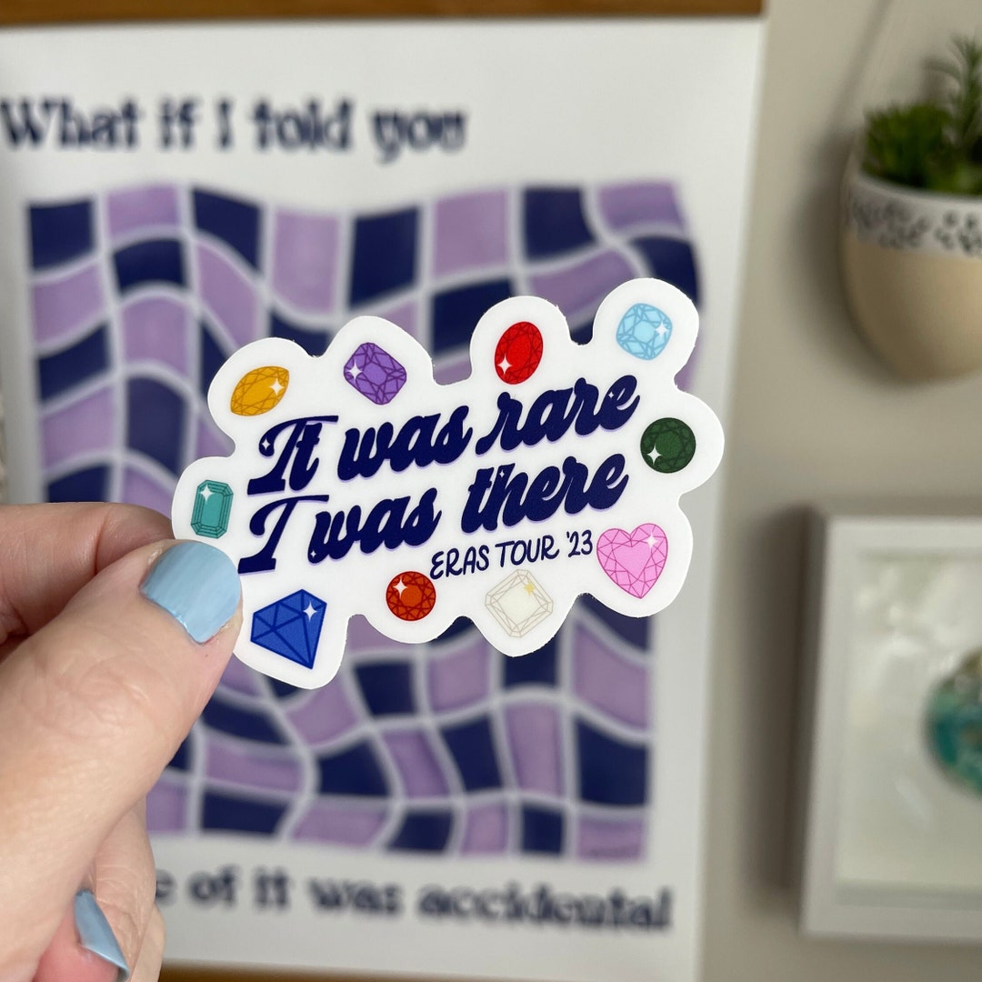 It Was Rare I Was There Eras Tour Sticker, Eras Bejeweled Memory Decal ...