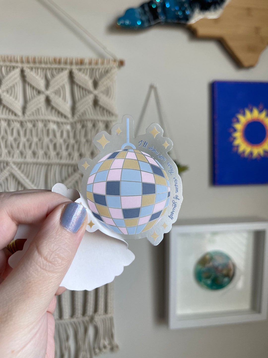CLEAR Mirrorball Sticker, I’ll Show You Every Version of Yourself Disco ...