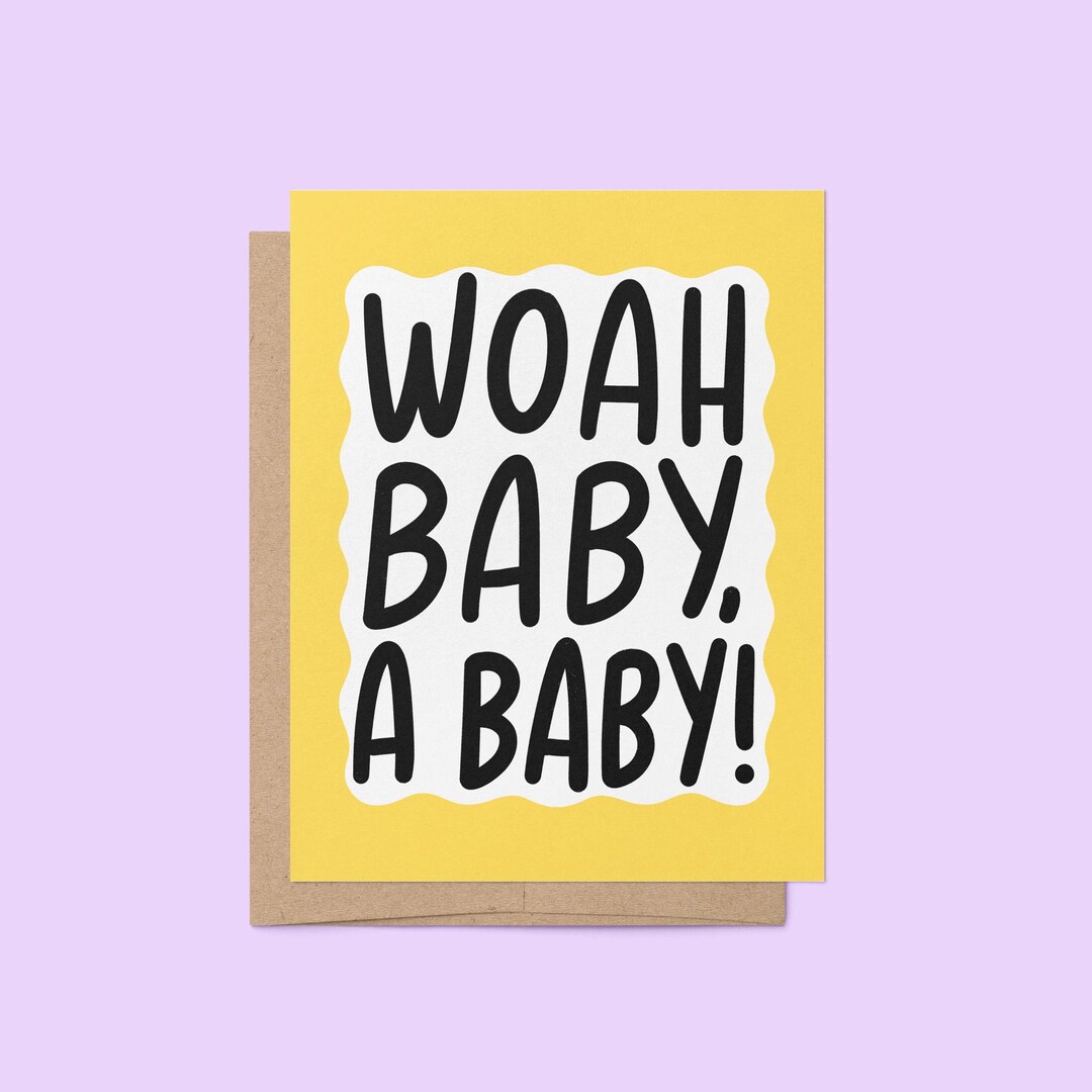 Woah Baby a Baby Card, Welcome Baby Card, Welcome Baby Greeting Card ...