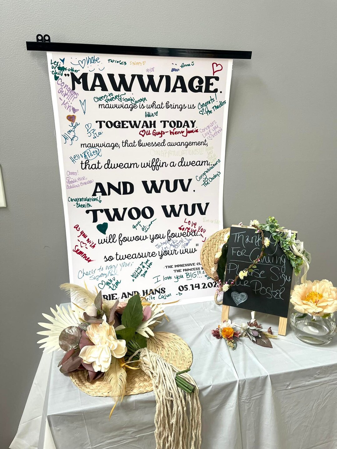 Personalized Princess Bride MAWWIAGE Poster, Alternative Wedding Guest ...