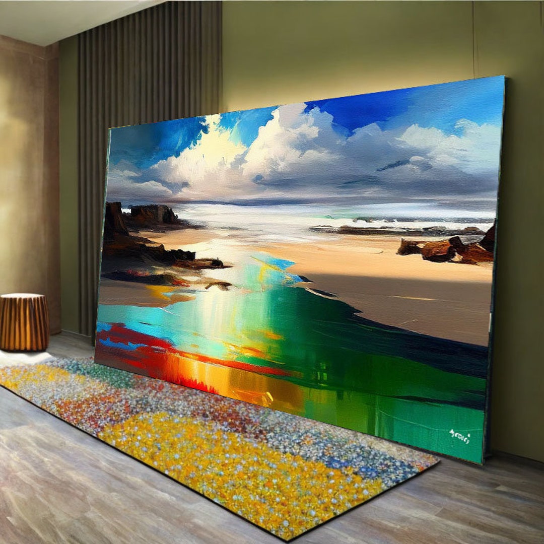 Landscape Sea Sky Nature Wall Art on Canvas Artwork L1052 - Etsy