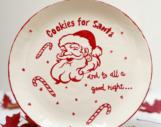 Custom Santa Cookie Plate - Etsy