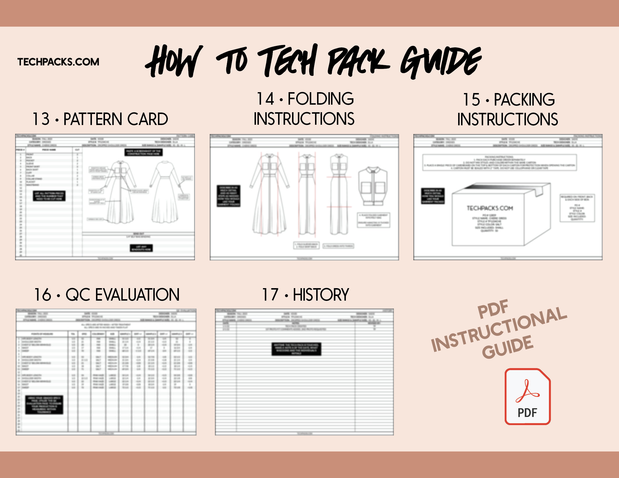 Apparel Tech Pack • 17 Page Tech Pack Template + Free How to Tech Pack ...