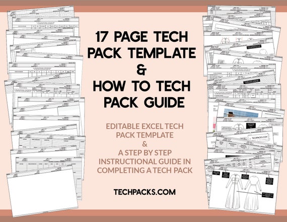 Apparel Tech Pack 17 Page Tech Pack Template Free How to - Etsy