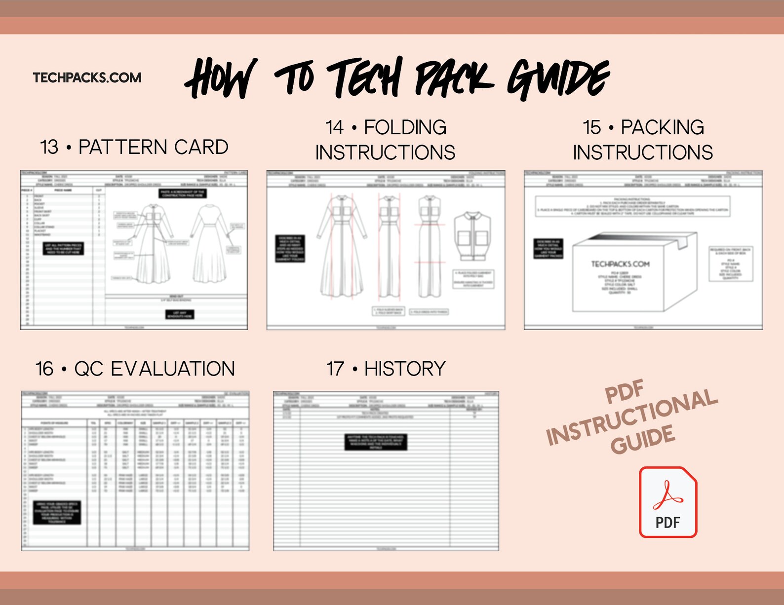 Apparel Tech Pack 17 Page Tech Pack Template Free How to - Etsy