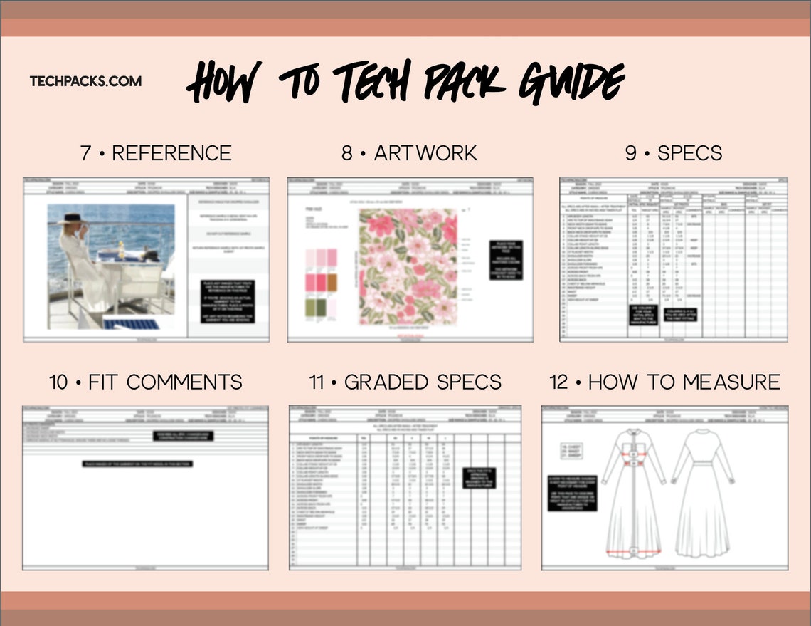 Apparel Tech Pack 17 Page Tech Pack Template Free How to - Etsy