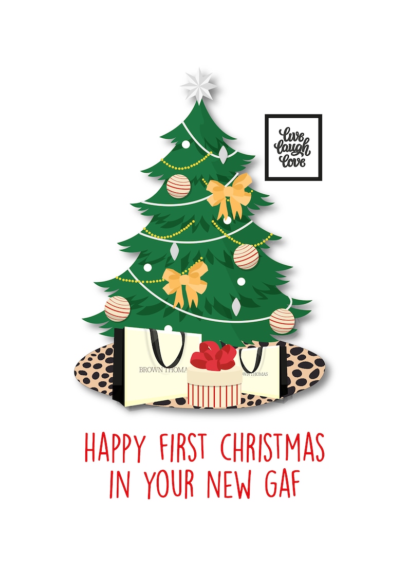 CHRISTMAS CARD Happy First Christmas in Your New Gaf Irish Cards, Irish ...