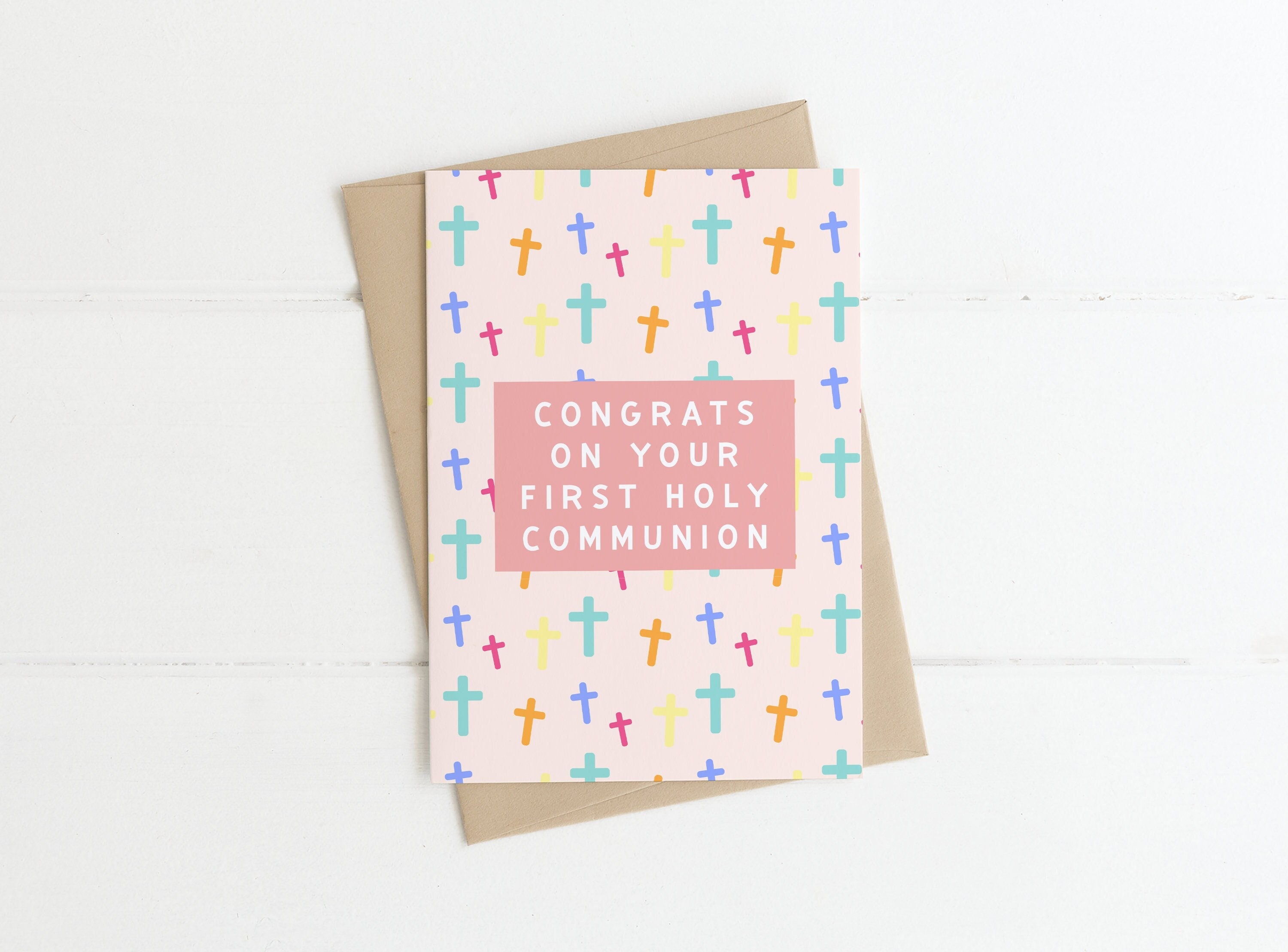 Communion Day Card First Holy Communion Congrats, Irish Cards ...