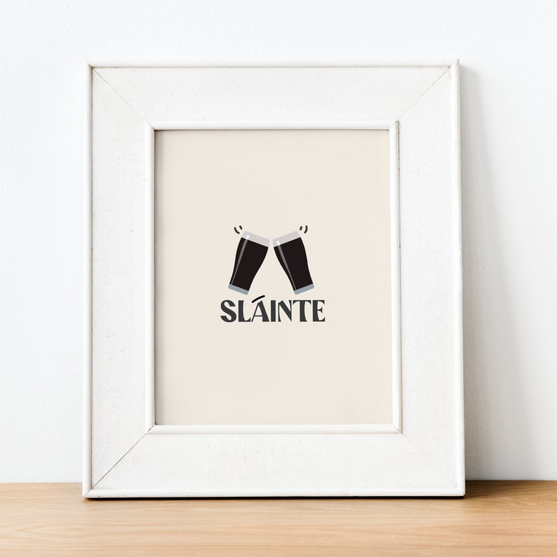 Sláinte Print A4 A5 A6 Print Irish Gifts Funky Home - Etsy