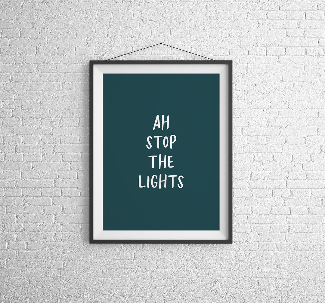 Ah Stop the Lights Print A3 Poster Size Irish Gifts, Colourful Wall Art ...