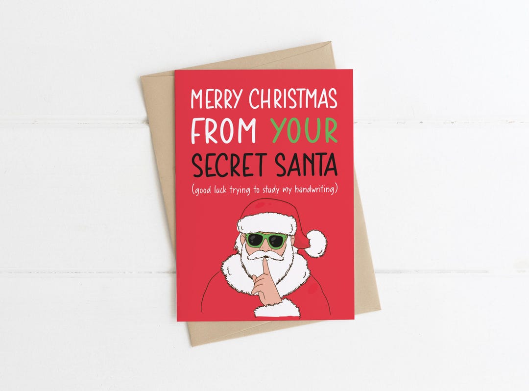 SECRET SANTA | Christmas Card - Irish Christmas Cards, Funny Christmas ...