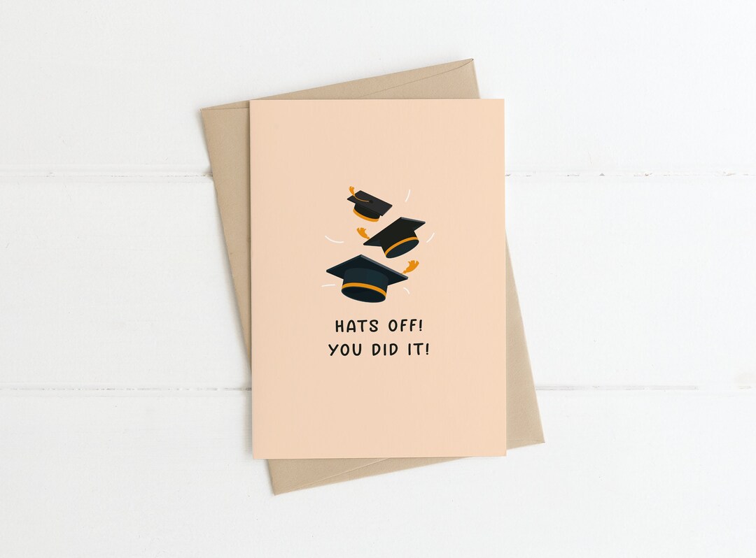 Congrats Card - HATS OFF | Congrats Card, Congrats You Passed ...