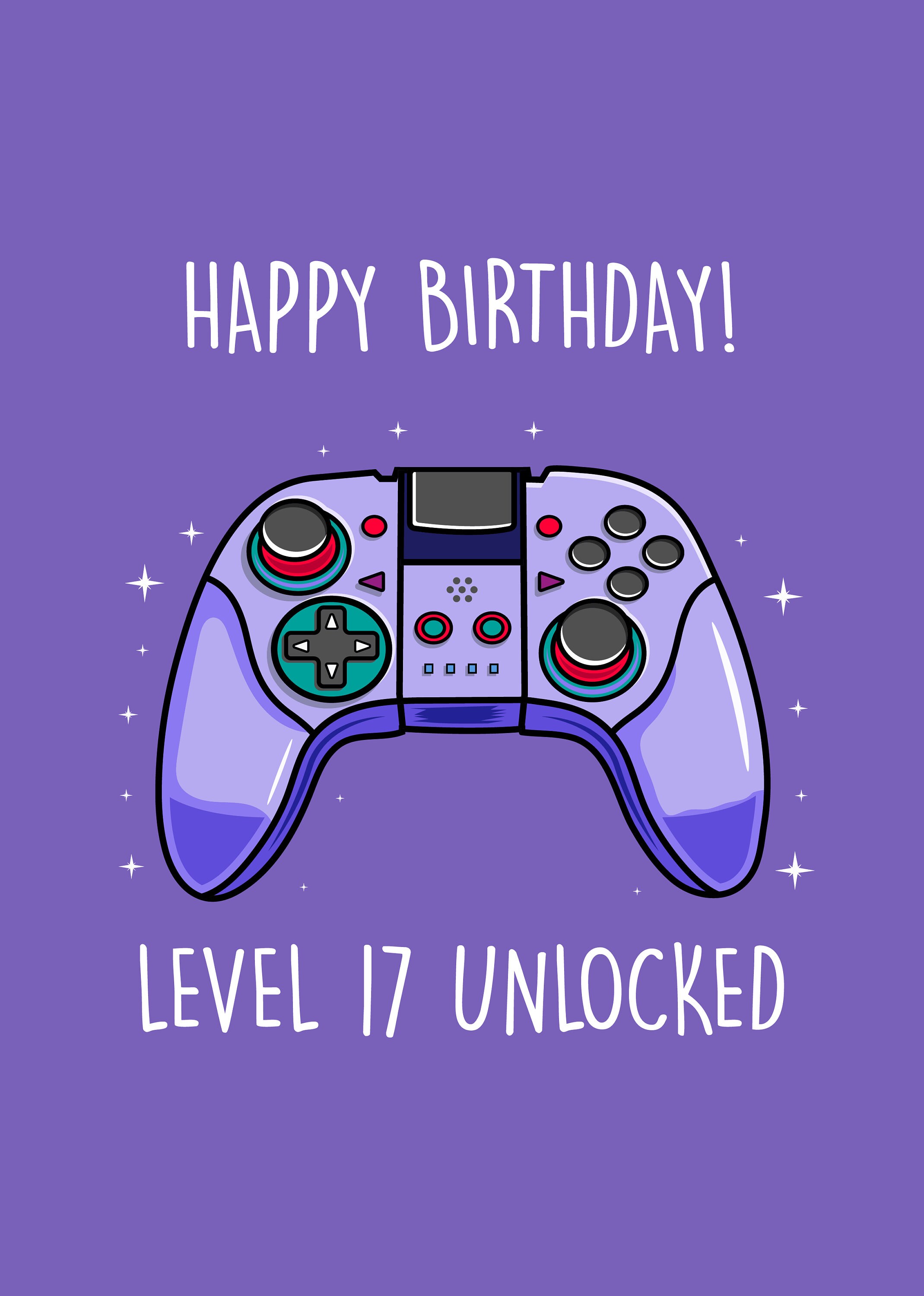 Custom Birthday Card 'LEVEL 17 UNLOCKED' Customisable - Etsy