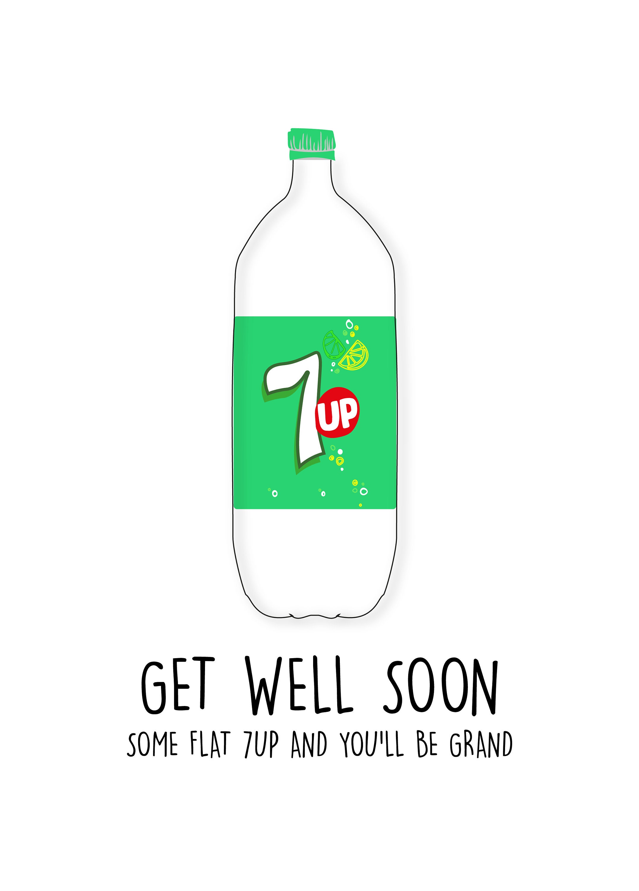 Irish Get Well Soon Card some Flat 7up You'll Be Grand Irish Cards, Get ...