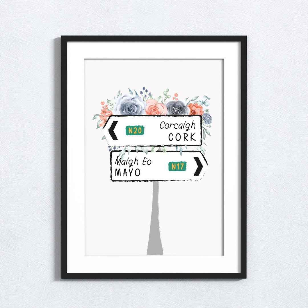 CUSTOM VINTAGE WEDDING Irish Roadsign Print | Irish Gifts, Vintage Home ...
