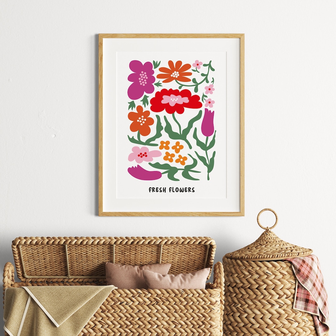 FRESH FLOWERS Print A3 A4 A5 A6 Sizes Irish Gifts, Funky Home Decor ...