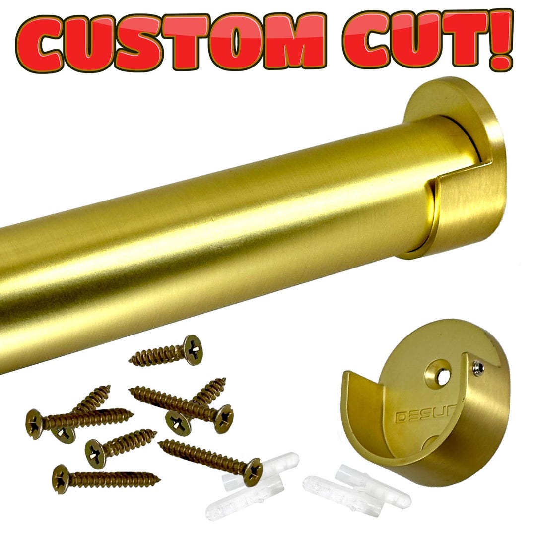 Custom Cut Closet Rod - 1 5/16" Diameter - Satin Brass - Etsy