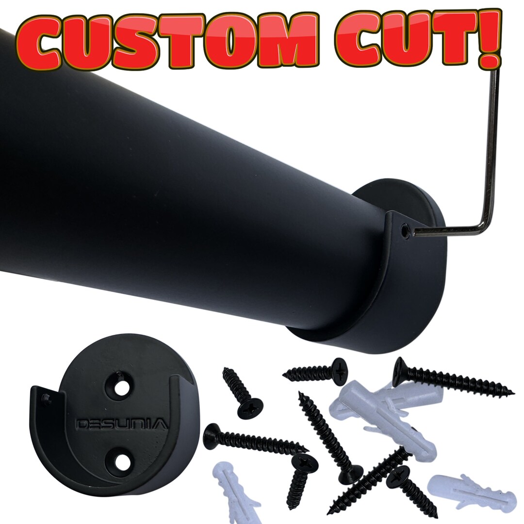 Custom Cut Closet Rod - 1 5/16" Diameter - Black - Etsy