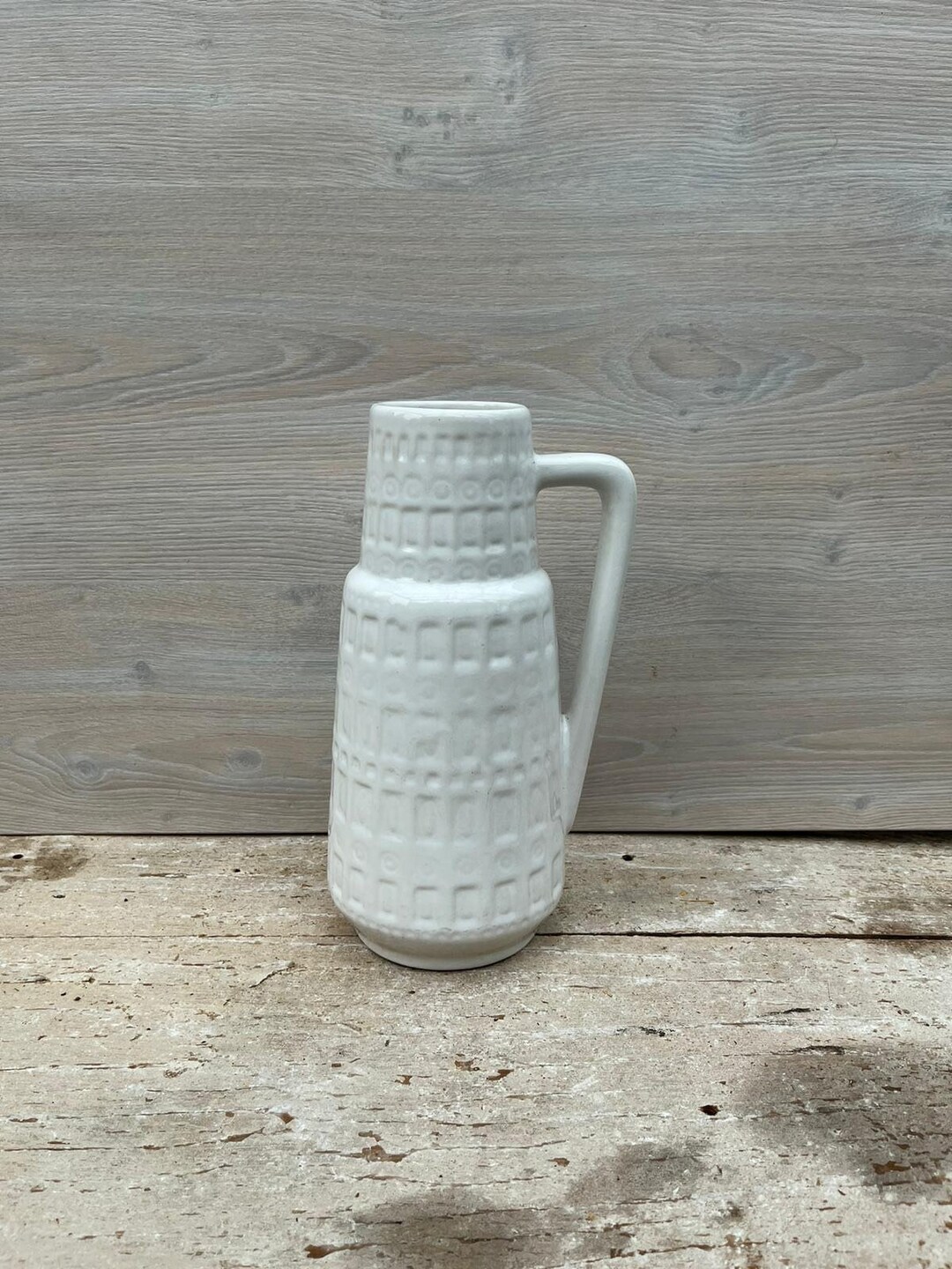 Scheurich Inka Inca Vase White 416 26 West German Pottery WGP Mid ...