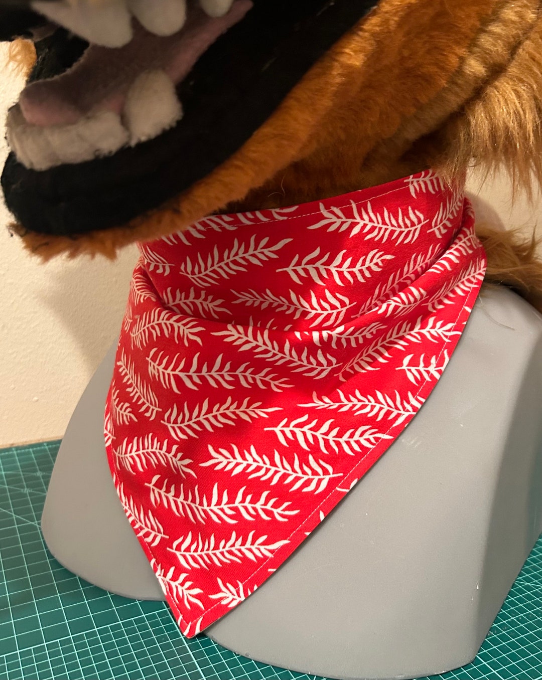 Kelp Red Abstract Fursuit Bandana - Costume Cosplay Accessories - Etsy