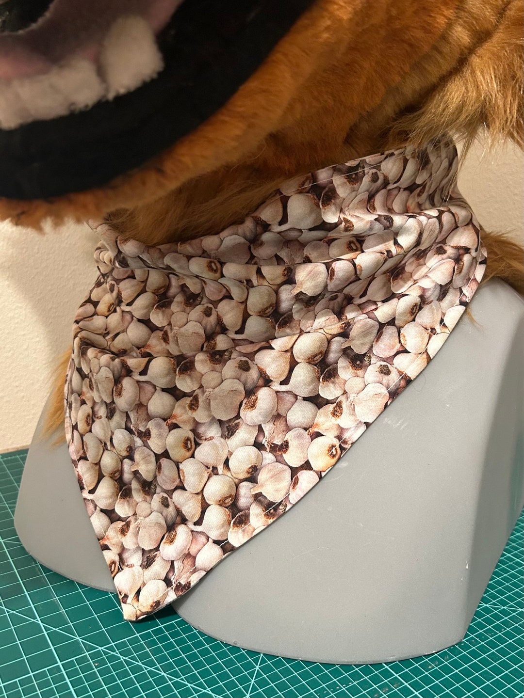 Garlic Print Fursuit Bandana - Funny Costume Cosplay Accessories - Etsy