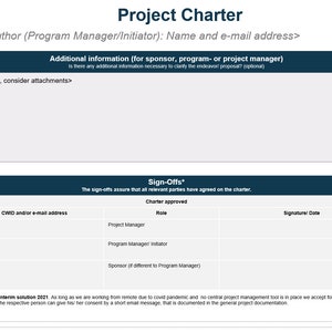 Comprehensive Project Charter Template Essential Tool for Effective ...