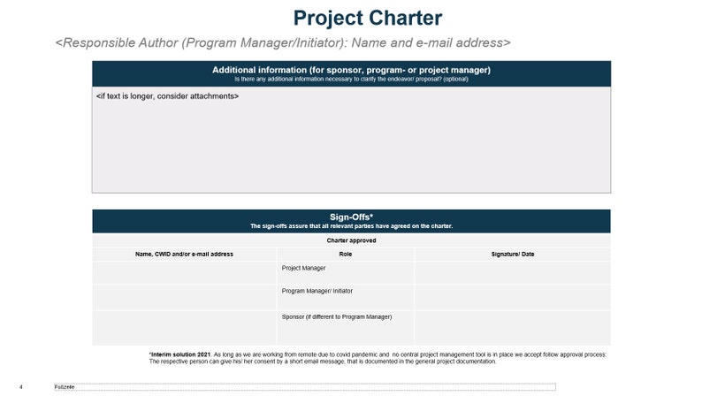Comprehensive Project Charter Template - Essential Tool for Effective ...