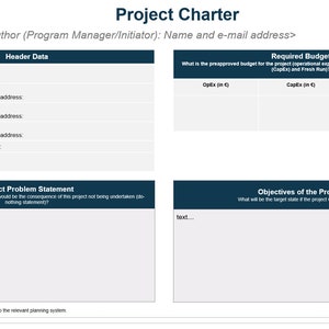 Comprehensive Project Charter Template - Essential Tool for Effective ...