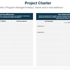 Comprehensive Project Charter Template - Essential Tool for Effective ...